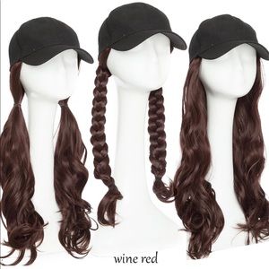 Amy Rey | Accessories | Wine Red 99j Wavy 6 Wig Baseball Cap Hair Piece ...